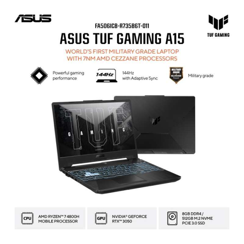 Jual Sale Asus Tuf Gaming A15 Fa506Ic R735B6T-O Ryzen 7 4800H Rtx3050 ...