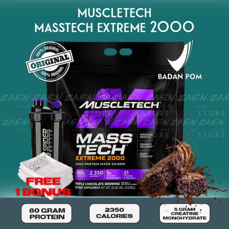 Promo Muscletech Masstech Extreme 2000 20 Lbs Mass Gainer Diskon 33% di ...