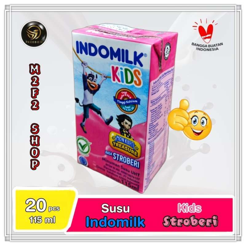 Jual Susu Indomilk Kids Kotak Uht Rasa Stroberi | Strawberry - 115 Ml ...