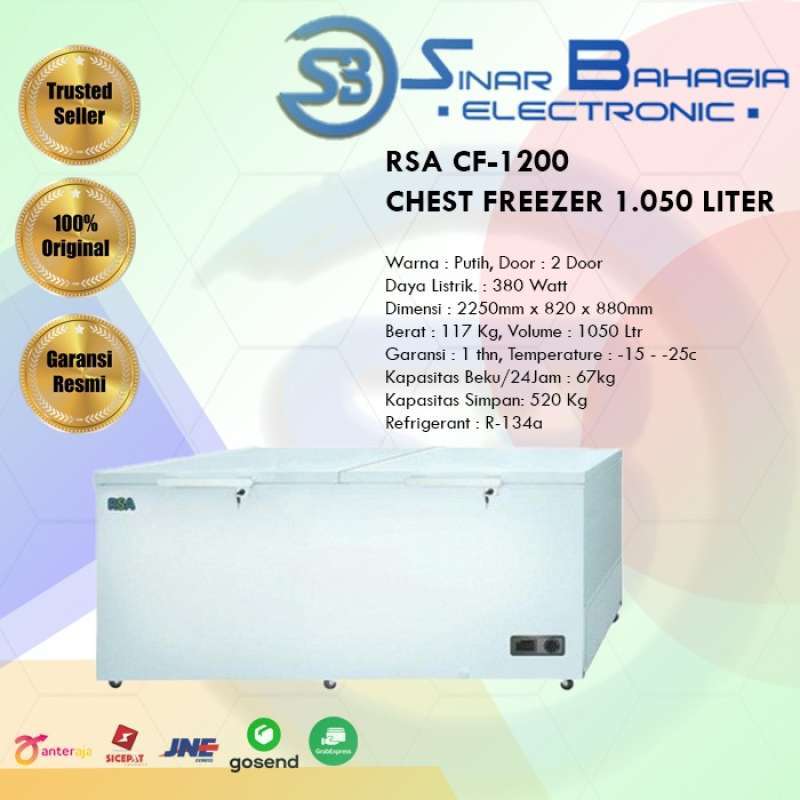 Jual Rsa Cf-1200 Chest Freezer 1.050 Liter (new) ( Khusus Bandung) Di ...