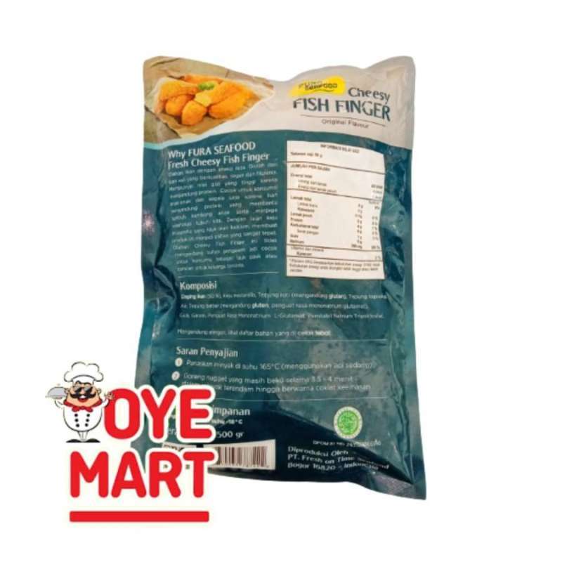 Jual Fura Seafood Cheesy Fish Finger 500gr/nugget Ikan Isi Mozarella Di ...