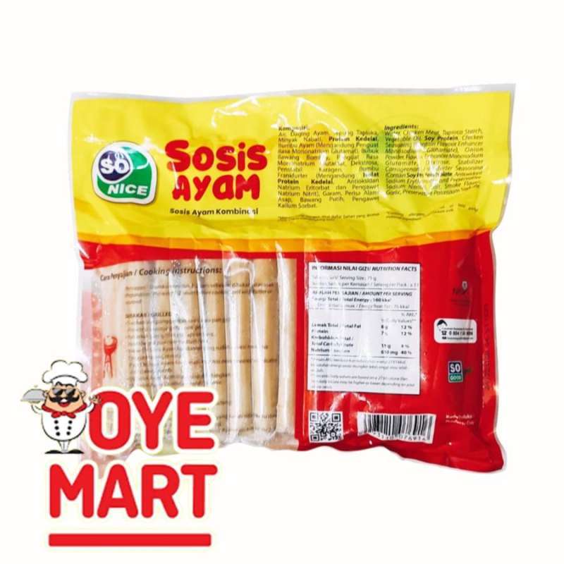 Jual So Nice Sosis Ayam Sedap 1kg / Sosis Ayam Frozen Food Di Seller ...