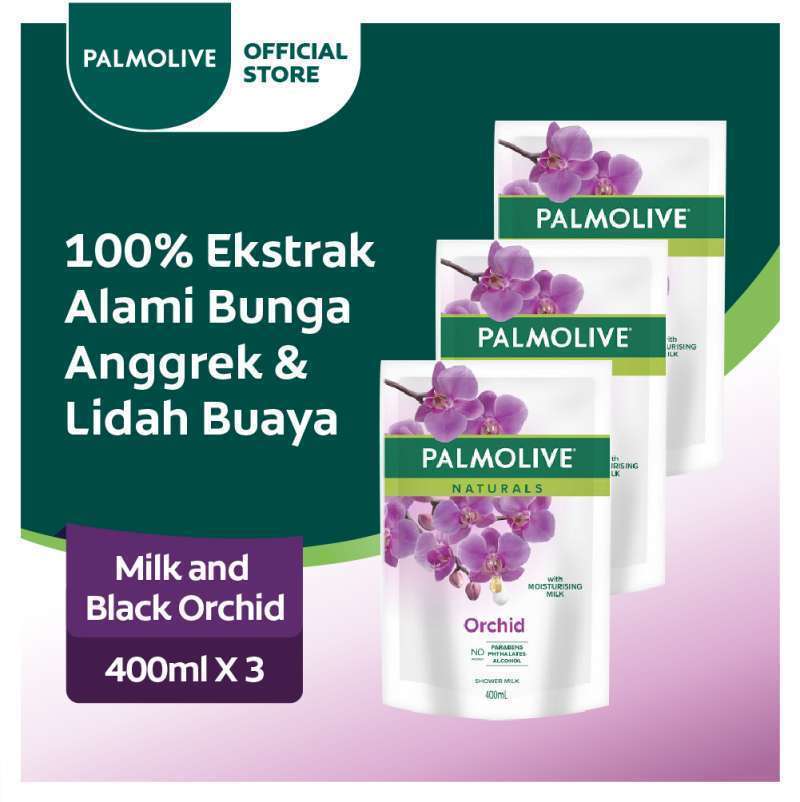 Promo Palmolive Naturals Milk & Wild Orchid [400ml/ Triple Pack] Diskon ...