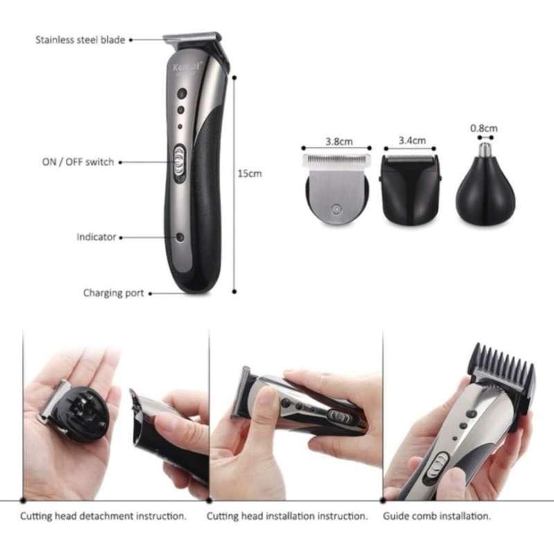 Jual Hair Clipper Kemei Km-1407 Alat Mesin Cukur Rambut Cukuran Portable Elektrik Shaver Di ...