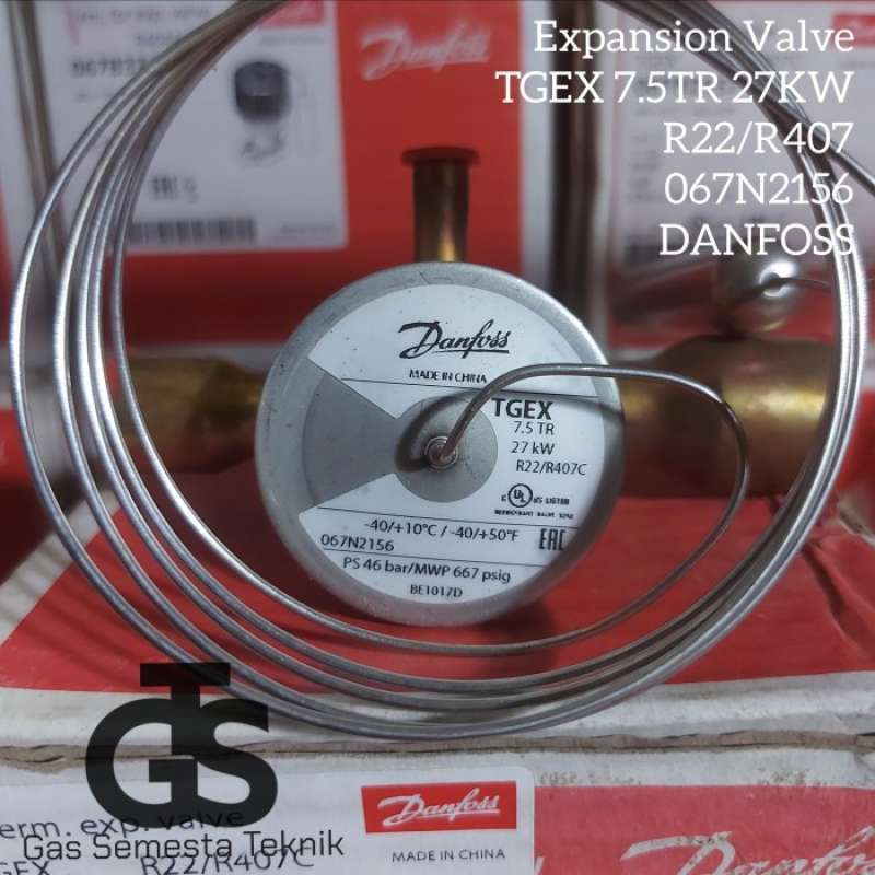 Promo Expansion Valve Tgex 7 5tr 27kw R22 R407c 067n2156 Danfoss 7 5