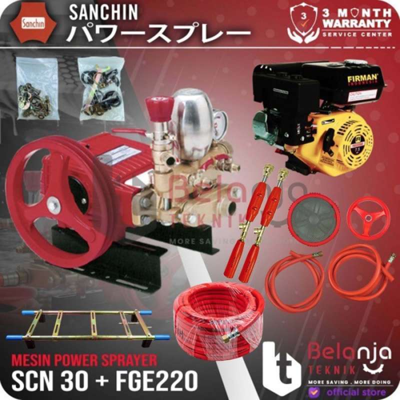Promo Sanchin Power Sprayer Scn 30 Steam + Engine Firman Sfe 200 Fi 6.5 ...