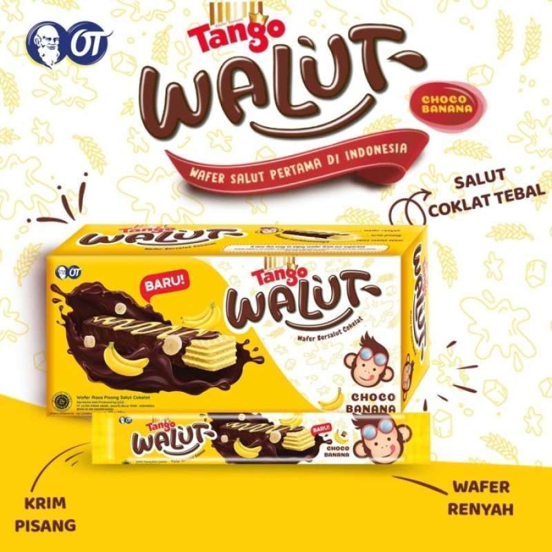 Jual Tango Wafer Walut Choco Banana | Pisang Salut Cokelat Sachet - 11 ...