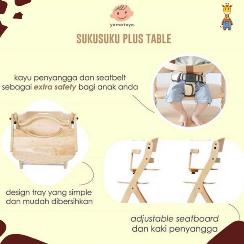 Jual Yamatoya Sukusuku Plus Table High Chair - Meja Makan Balita ...