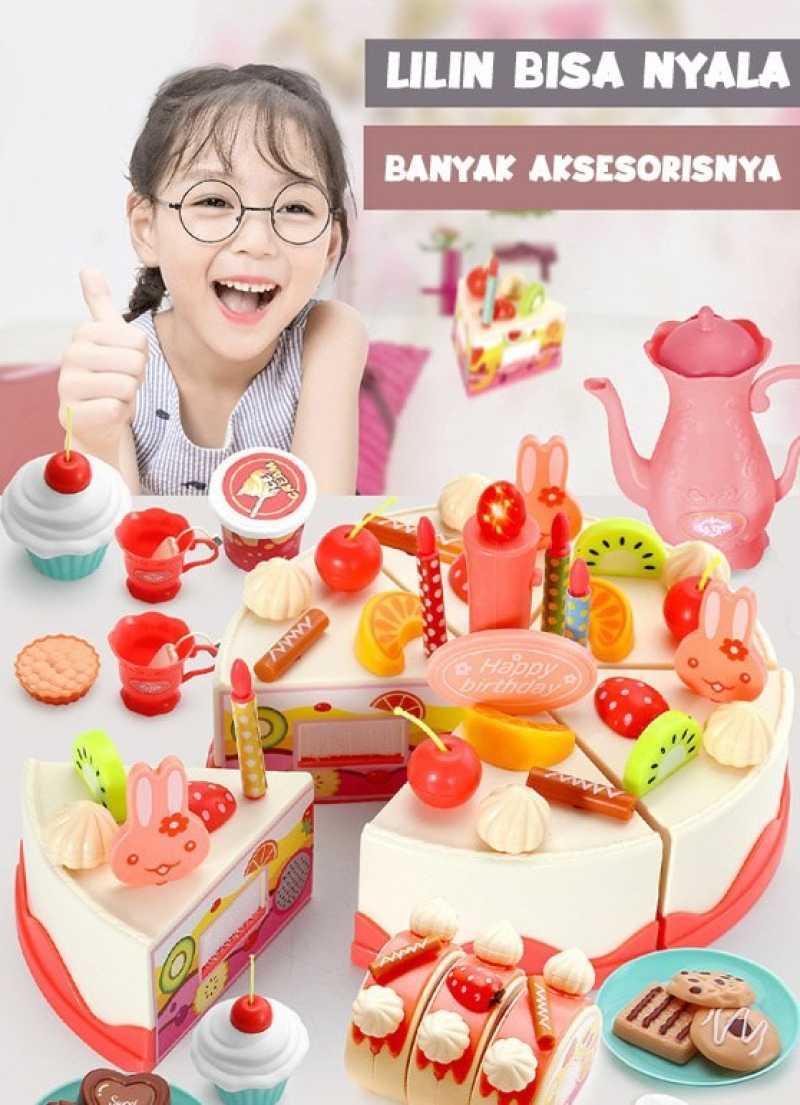 Promo Mainan Anak Perempuan Potong Kue Ulang Tahun Diy Fruit Cake ...
