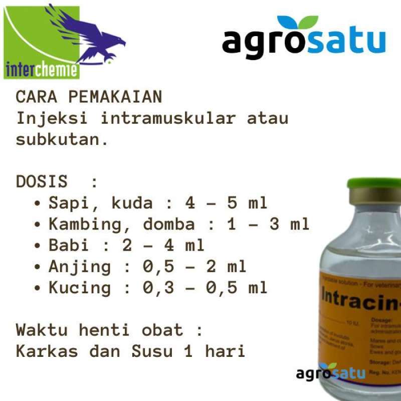 Jual Intracin 10s 50 Ml Hormon Penambah Kontraksi Uterus Air Susu Hewan ...