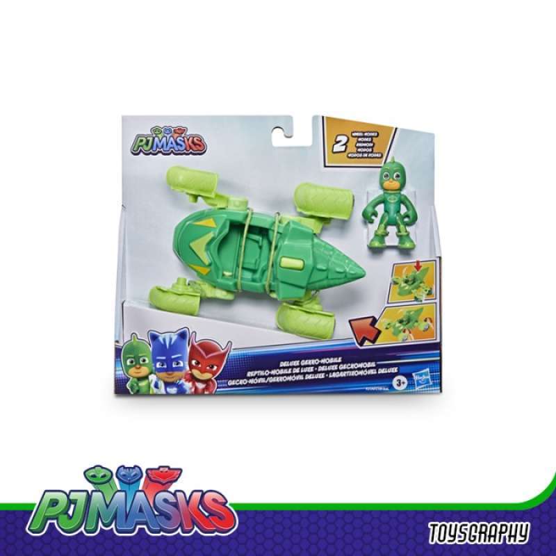 Promo PJ Masks Gekko Deluxe Gekko Mobile Car with 2 Wheel Modes Diskon ...