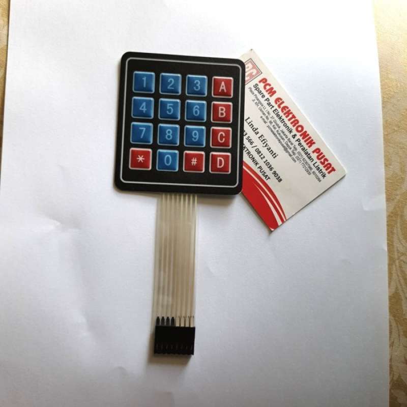 Promo Keypad Membrane 4x4 Matrix Metrik Membran Untuk Arduino 16 Button