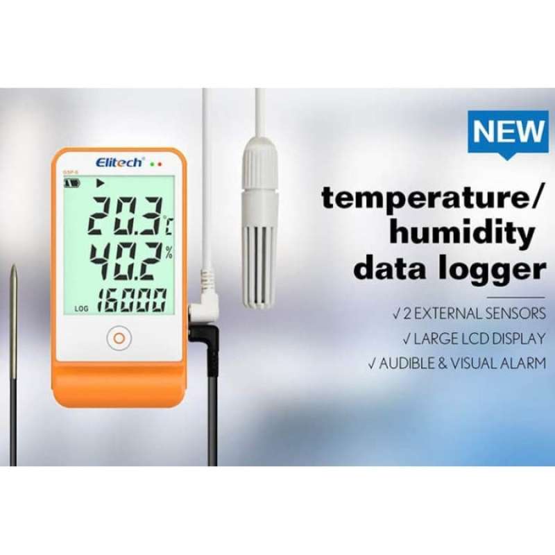 Promo Elitech GSP-6 Humidity Temperature Data Logger GSP6 Thermometer GSP 6 Diskon 33% di Seller ...