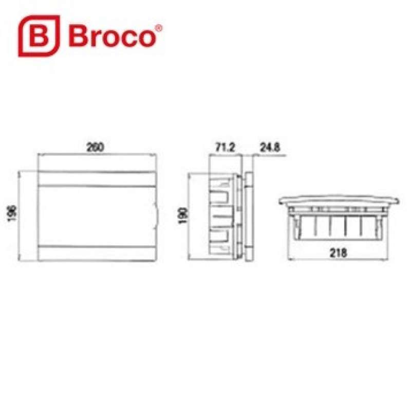 Promo Broco Box Mcb 8 Group Ib Inbow Transparan Modules Original 17108 ...
