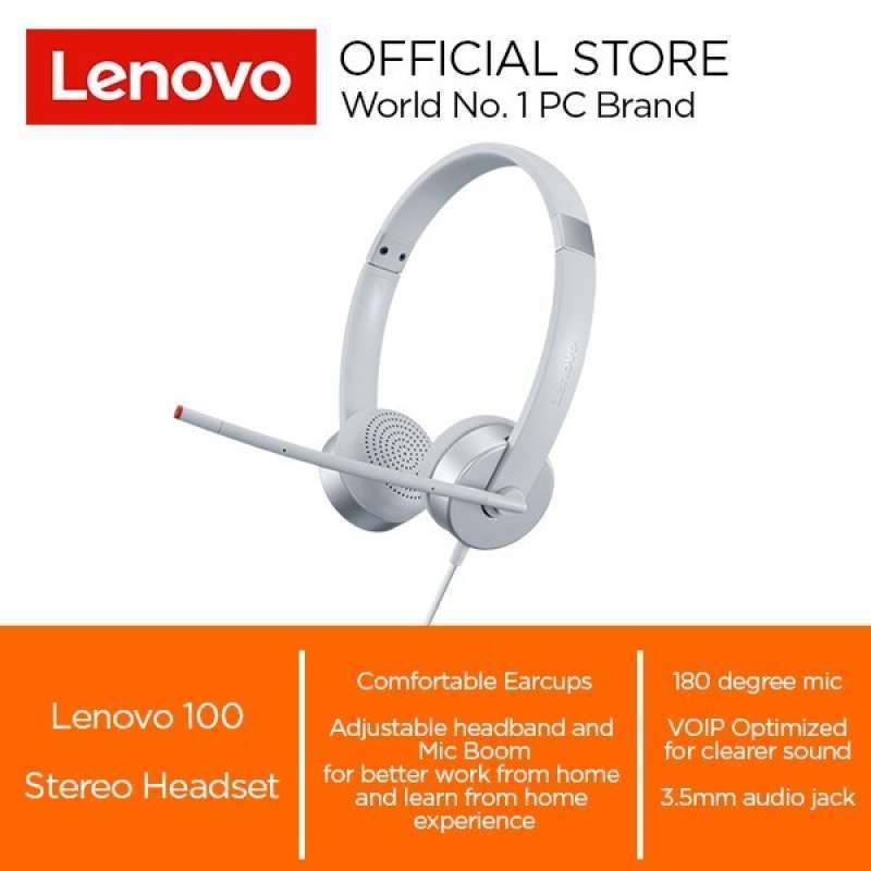 Jual Lenovo 100 Stereo Analog Headset di Seller Lenovo Official Store - Notebook 88 - Kota ...