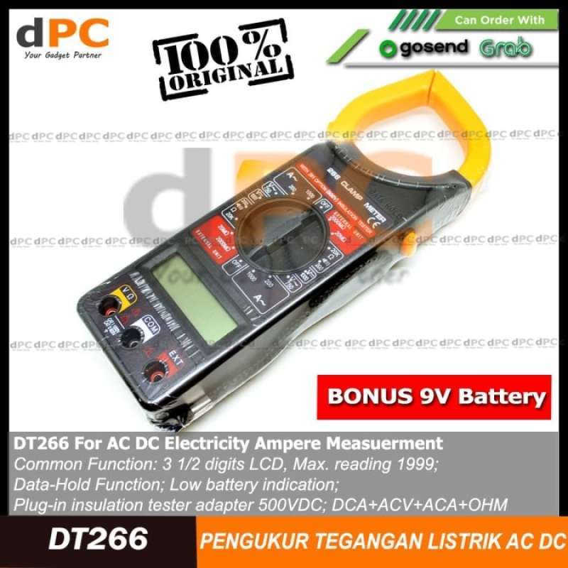 Promo Digital Clamp Multimeter Tegangan Listrik AC DC Tes Kontinuitas ...