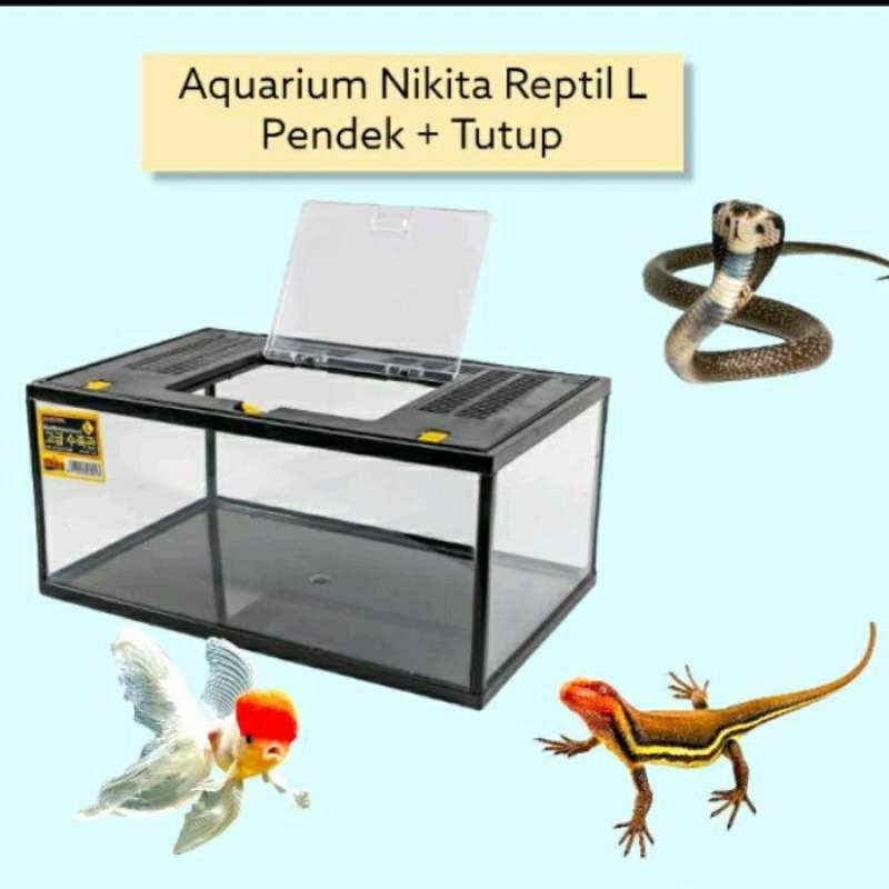 Promo Aquarium Nikita L Pendek + Tutup Aquarium Kandang Reptil Diskon 33% Di Seller Cahaya.id ...