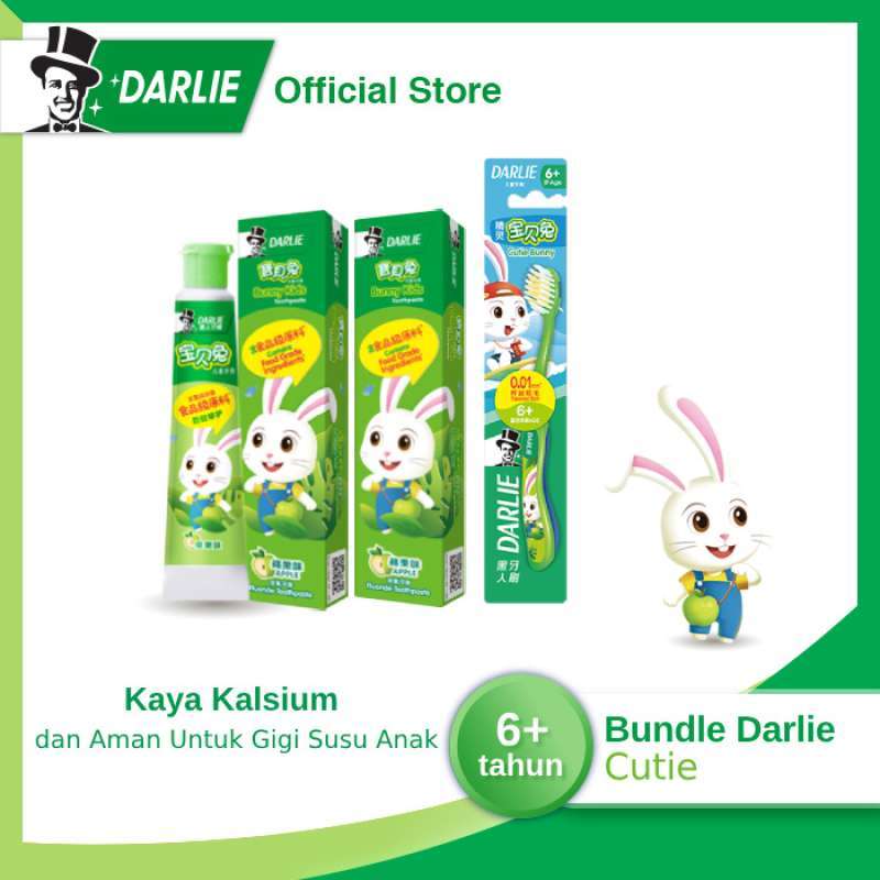 Promo Bundle Darlie Cutie Bunny (6+ Years) + Darlie Kids Apple Toothpaste Diskon 10% Di Seller ...
