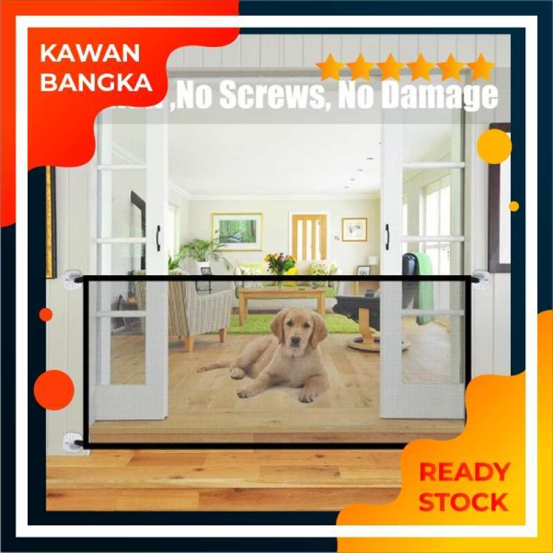 Promo Pagar Hewan Anjing Penghalang Tempel // Kandang Pet Gate Fence ...