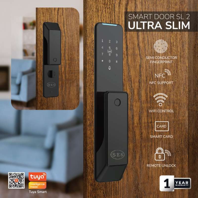 Jual Kunci Digital Smart Wifi Door Lock Ses Sl2 Di Seller Delux ...