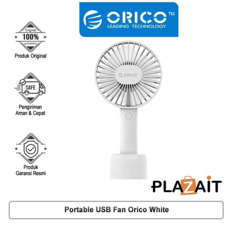 Jual Portable Usb Fan Orico White Fh1 - Handhold Rechargeable Fan Di ...