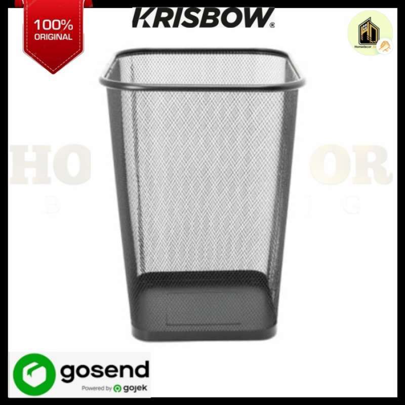 Promo Tempat Sampah 14 Ltr Besi - Hitam / Tempat Sampah Jaring / Waste ...