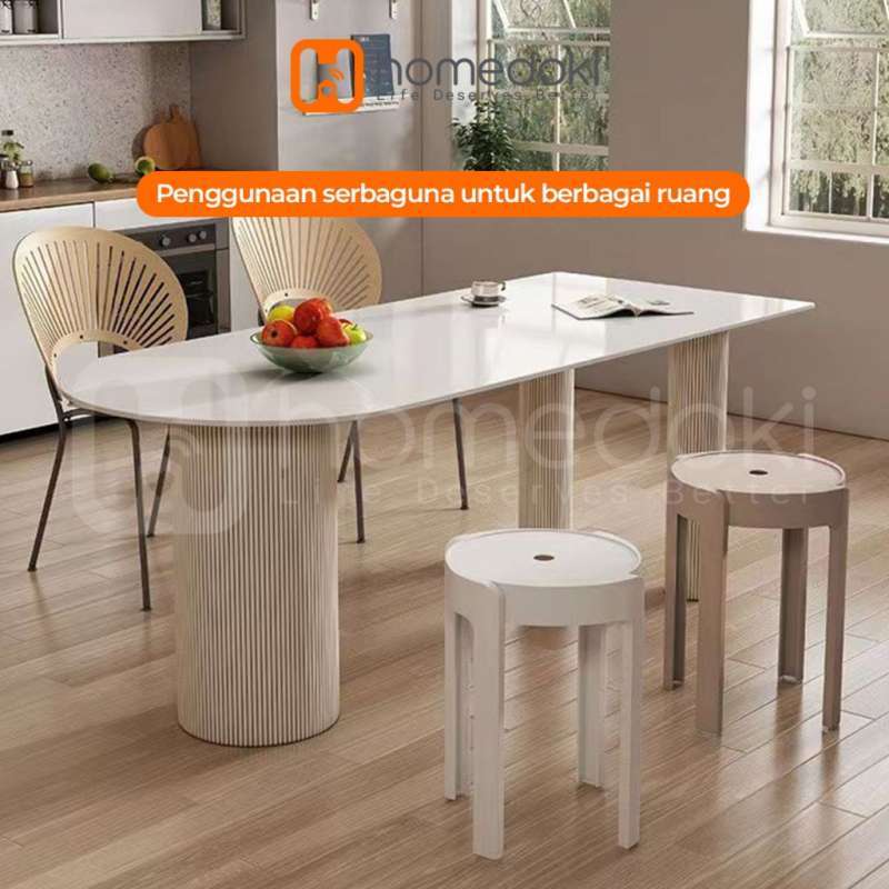 Promo Homedoki Kursi Makan / Kursi Plastik / Kursi Bulat Minimalis ...