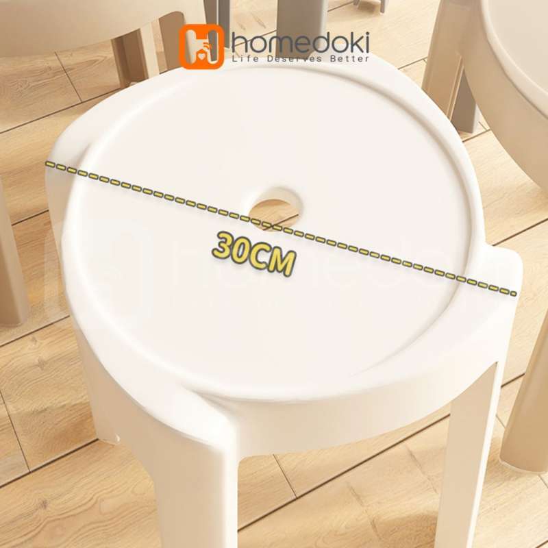 Promo Homedoki Kursi Makan / Kursi Plastik / Kursi Bulat Minimalis ...