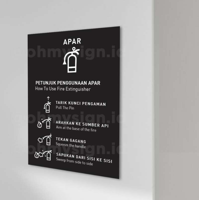 Promo Sign Board Akrilik Petunjuk APAR Modern | Signage Acrylic Diskon ...