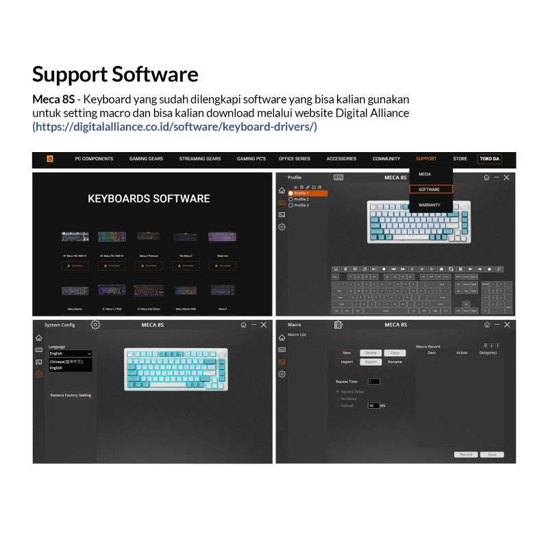 Jual Keyboard Gaming Digital Alliance Mechanical Oetemu Removable ...