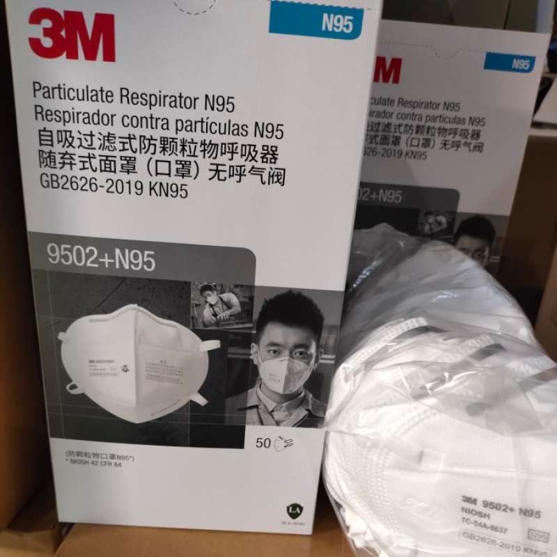 Promo 3m Masker 9502+ Isi 50 Pcs Per Box Diskon 23% Di Seller Tummy ...