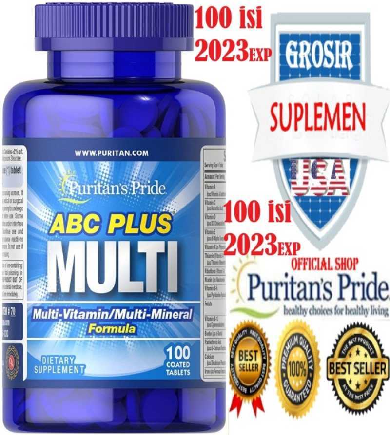 Promo ABC Plus Multivitamin & Multi-Mineral - 100 Kaplet Puritan's ...