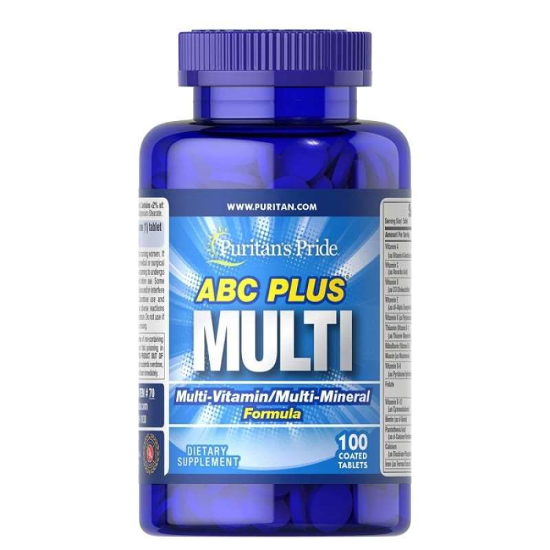 Promo ABC Plus Multivitamin & Multi-Mineral - 100 Kaplet Puritan's ...