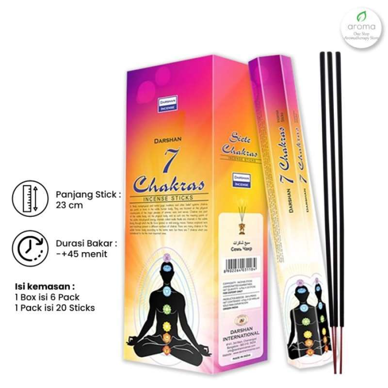 Promo Dupa India (Aromaterapi) Hexa - Darshan 7 Chakras Diskon 23% di ...