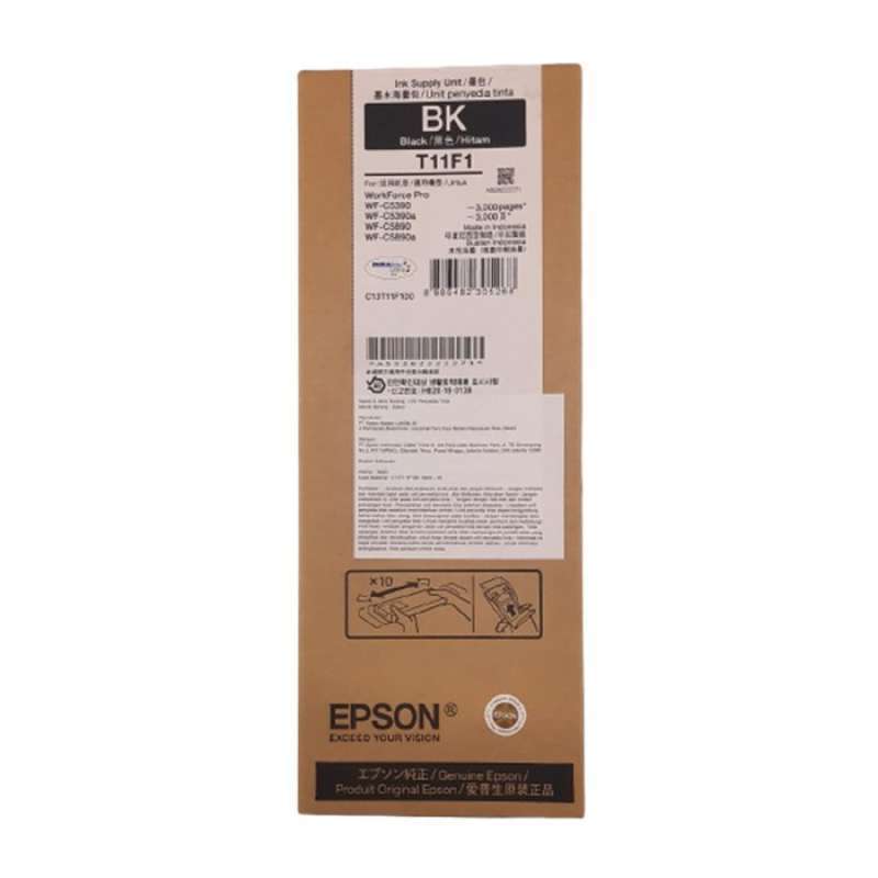 Promo Tinta Epson Wf-c5390 Wf-c5890 C13t11f100 Black Kapasitas 3000 ...