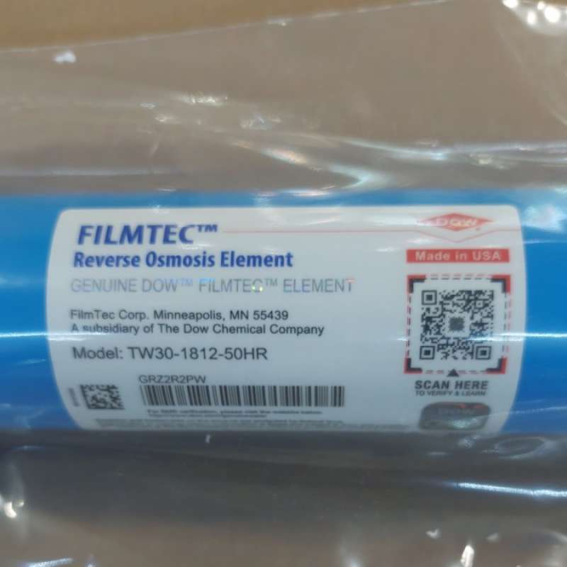 Promo Membran Ro Filemtec 50 Gpd / Filemtec Tw30 - 1812 - 50 Hr Ro ...