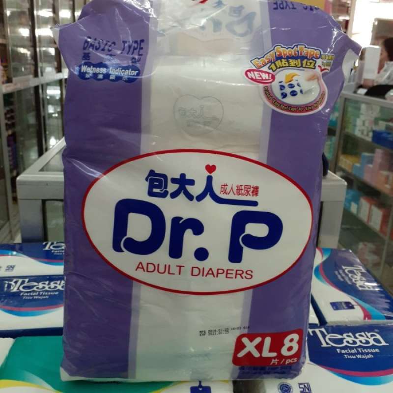 Promo Dr.p Dr. P Adult Diapers Basic Type Xl8 Diskon 23% Di Seller ...