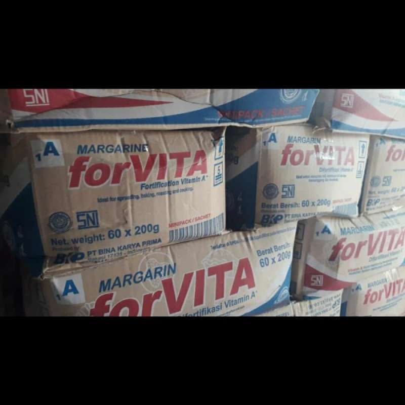 Promo Forvita Margarine Vitamin A Sachet 200gr x 1 Karton isi 60 pcs ...