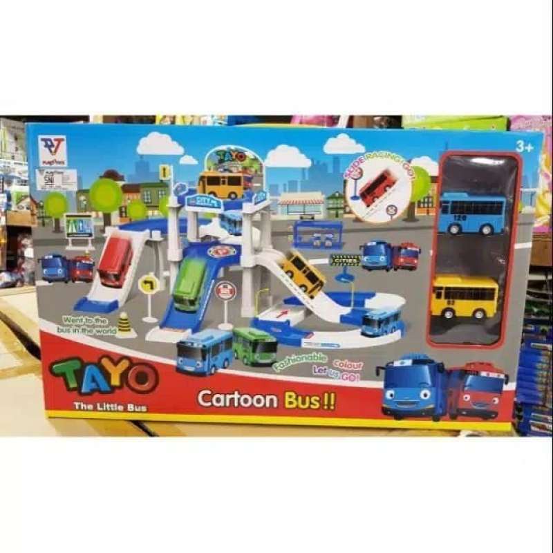 Promo MAINAN ANAK BUS TAYO CARTOON TRACK PARKING TAYO THE LITTLE BUS BER SNI Diskon 23% di ...