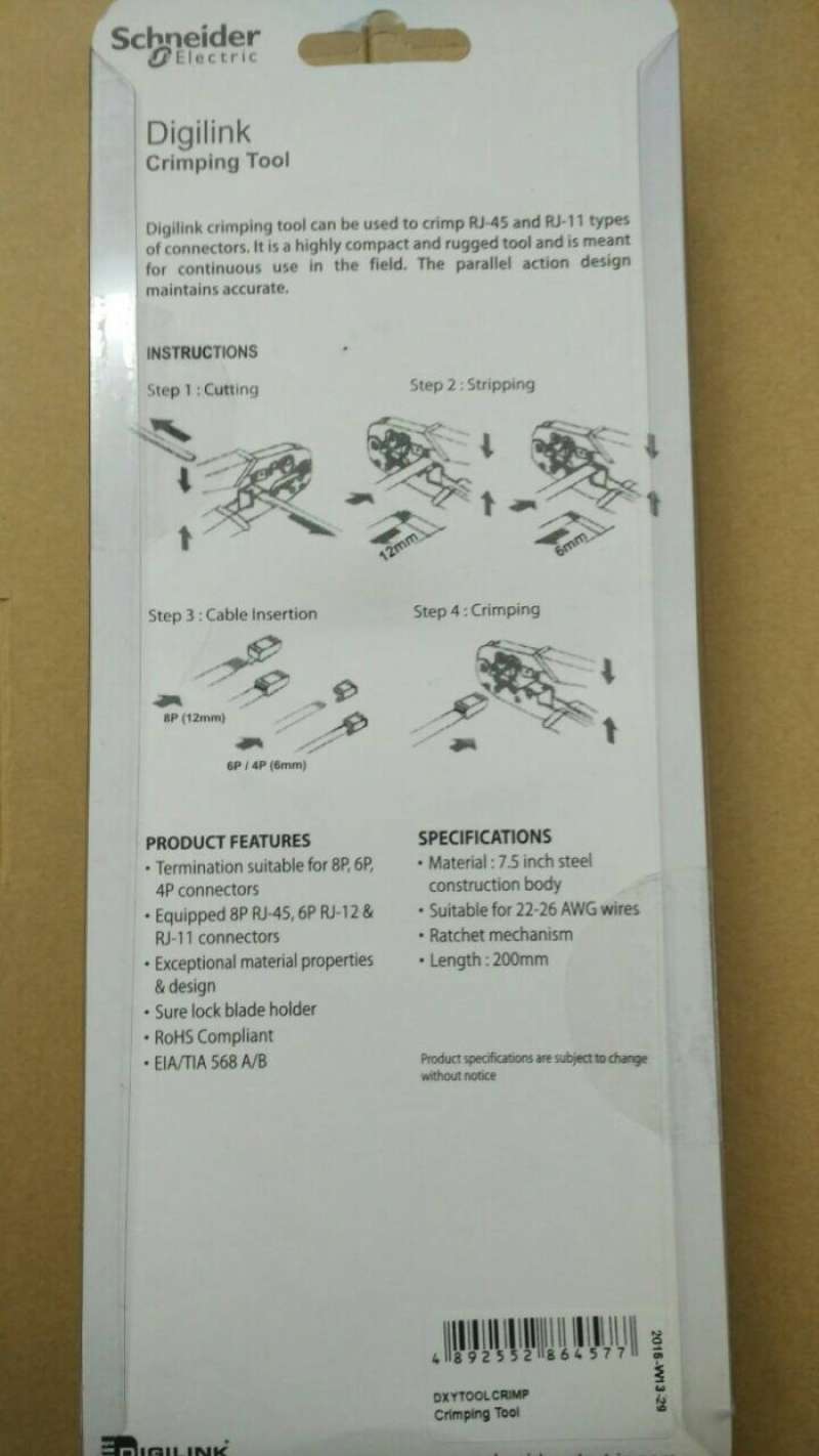 Promo digilink schneider electric dxytoolcrimp rj45 rj12 dan rj11 ...