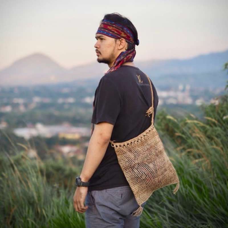 Promo Tas Etnik Koja Besar Asli Rajut Kulit Kayu Tereup Suku Baduy ...