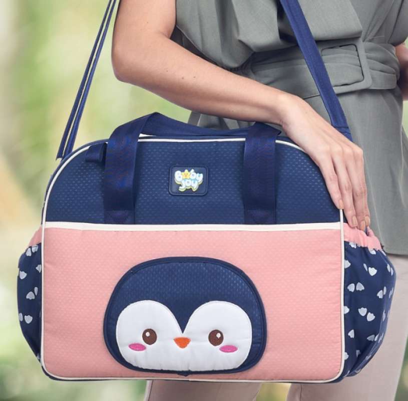 Jual Tas Bayi Besar Baby Joy plus Tempat Botol Susu Portable Pinguin ...
