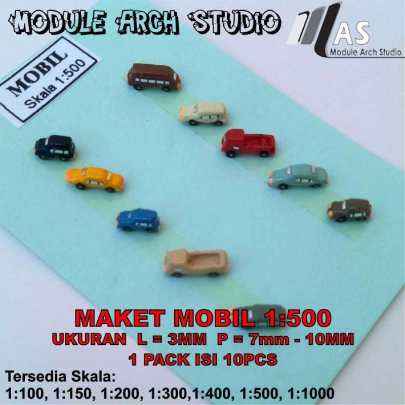 Promo MAKET MOBIL SKALA 300-500 - MINIATUR MOBIL - TOCKO99 - Skala 1:500 Diskon 50% di Seller ...