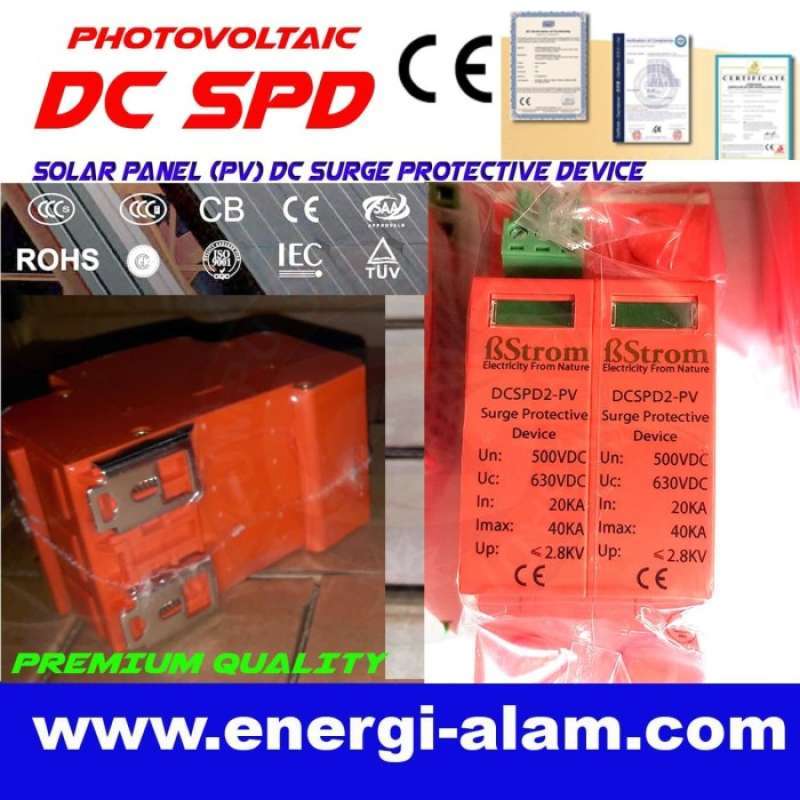 Promo Pv Spd 500v Dc Panel Surya Photovoltaic Surge Arrester Penangkal ...