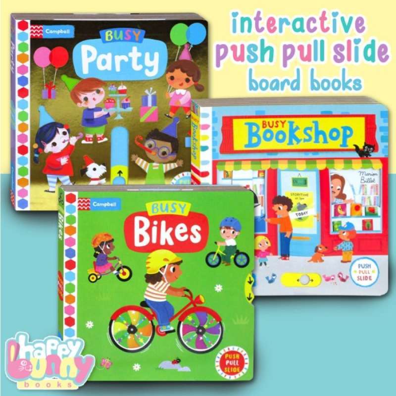 Promo Busy Campbell Books Interactive Push Pull Slide board books ...