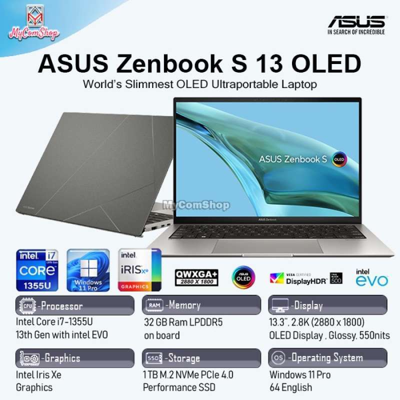 Jual Asus Zenbook S13 Oled Ux5304 Original Murah - Harga Diskon Mei 2024 | Blibli
