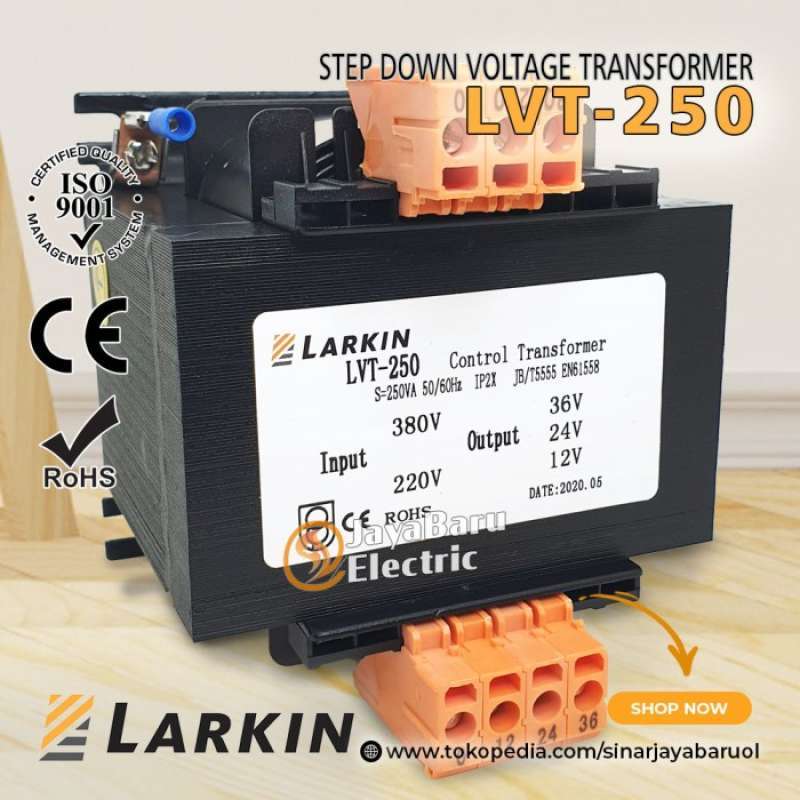Promo Trafo Step Down Larkin 250VA 250 Watt output 220V 110V 48V 36V ...