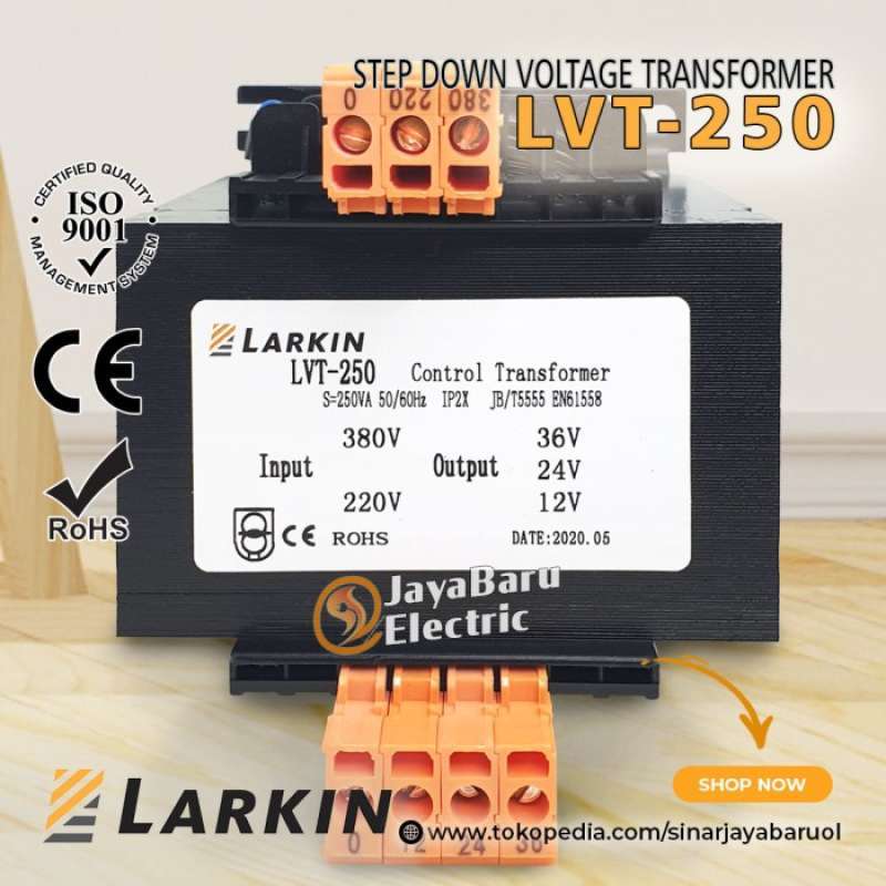 Promo Trafo Step Down Larkin 250VA 250 Watt output 220V 110V 48V 36V ...