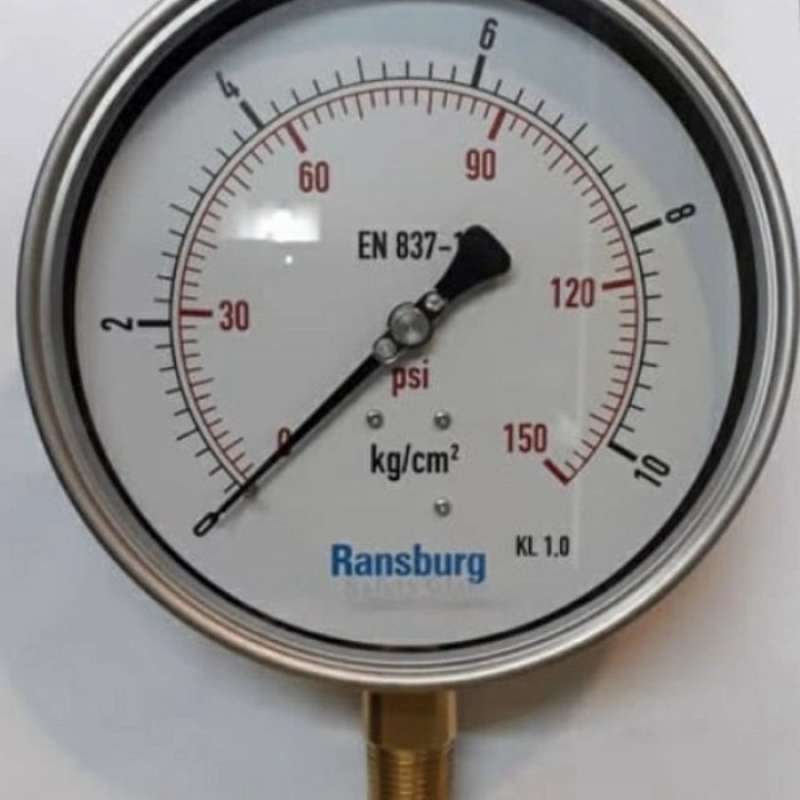 Promo Pressure Gauge / Manometer 6 Inch 10 Bar (kg/cm2) Ransburg Diskon ...
