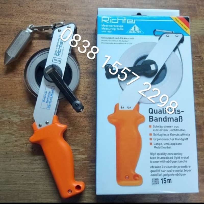 Promo Meteran rol 15m Meteran Gulung RICHTER Tank Dipping Tape 464-ES ...